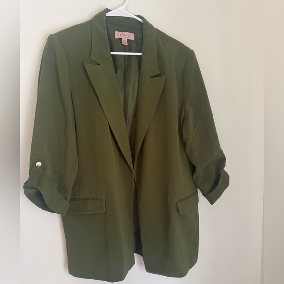 Philosophy | Jackets & Coats | Philosophy Womens Olive Green Blazer ...